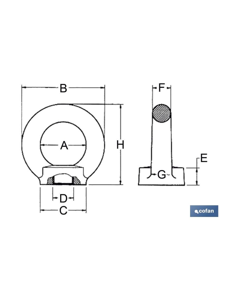 ANILLA ELEVACION HEMBRA DIN 582 M-22 ZN